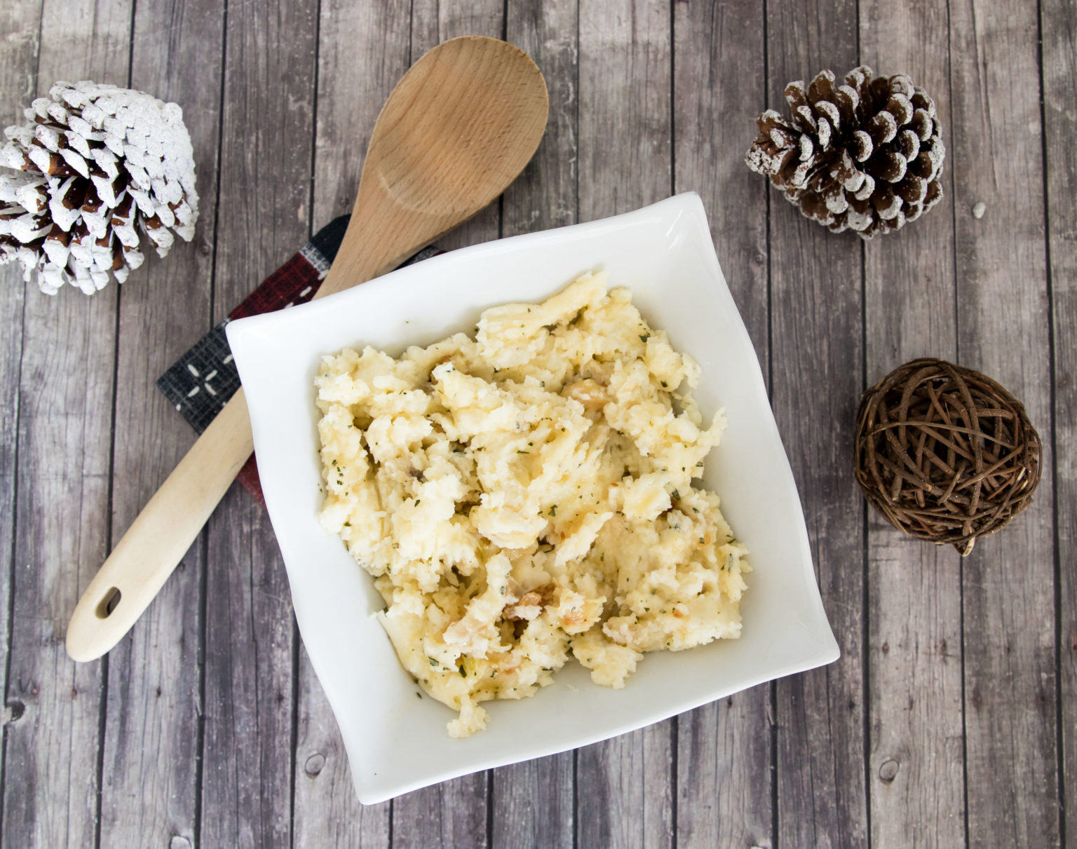 Candied Garlic Mashed Potatoes with Apple Cider Dijon Vinaigrette ...